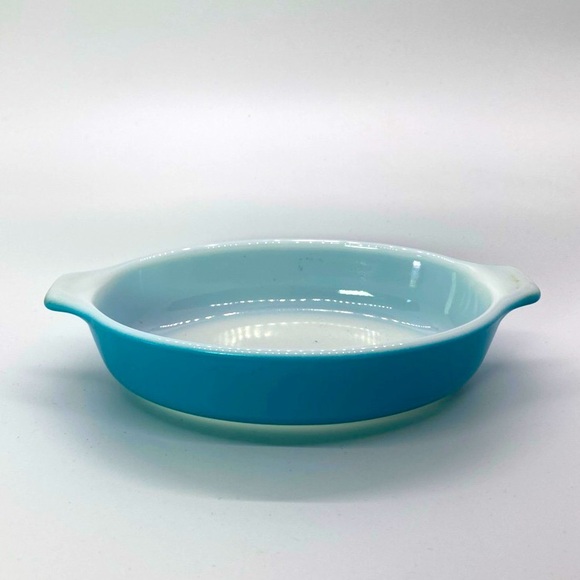 Pyrex | Kitchen | Vintage Pyrex Horizon Blue Au Gratinpixie Mini ...